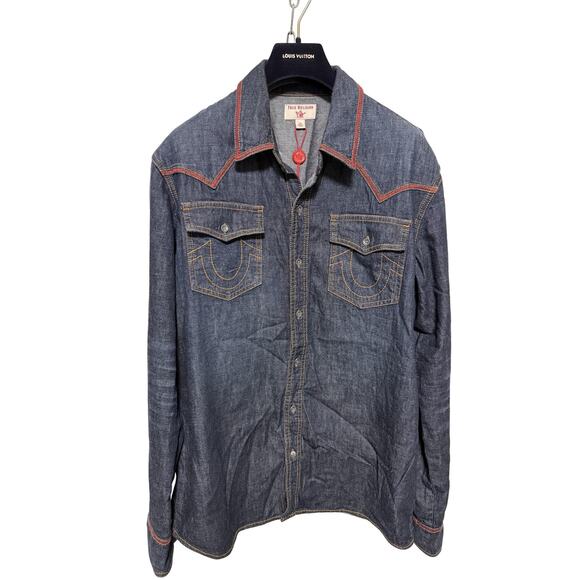 True Religion | Shirts | True Religion Denim Shirt Mens Large Western ...